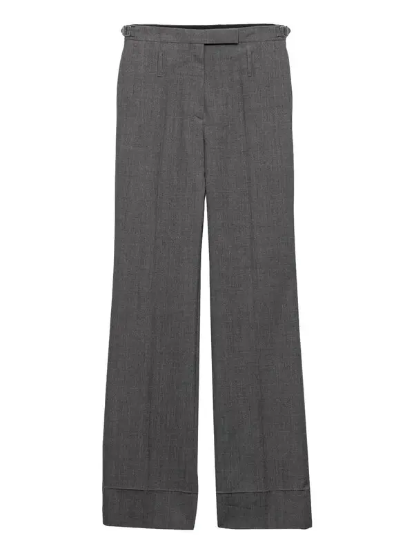 Prada Belted Tailored Trousers - Grey