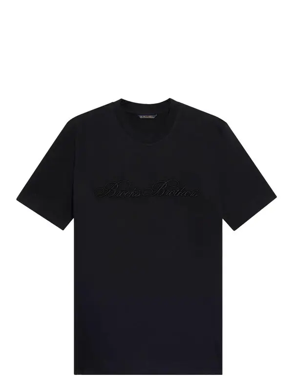 Brooks Brothers Logo-embroidered T-shirt - Black
