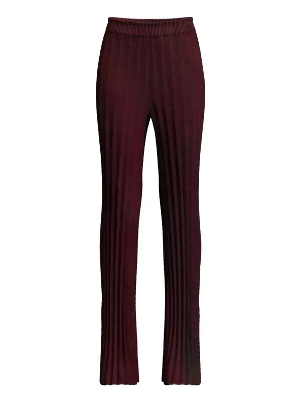 MARGHERITA MACCAPANI Knitted Trousers With Elasticated Waistband - Red