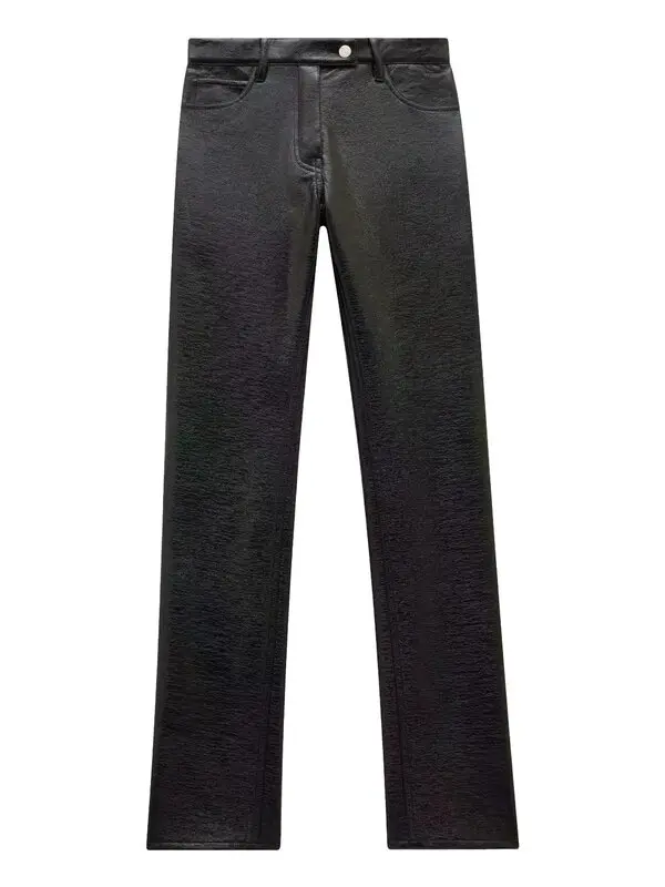 COURREGES Straight-leg Vinyl Trousers - Blue
