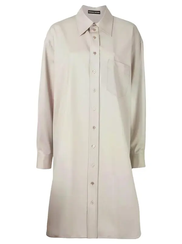 Kwaidan Editions Oversized Shirt Dress - Neutrals