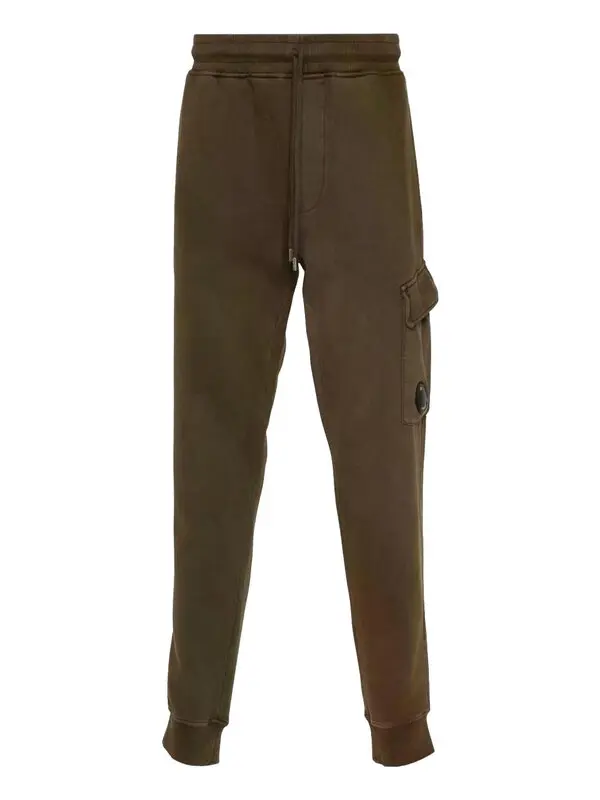 C.P. COMPANY Lens-detail Fleece Track Pants - Green