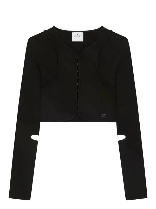 COURREGES Scuba Knitted Jacket - Black