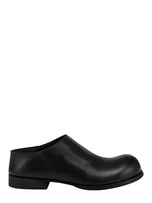 Moschino Leather Slip-on Shoes - Black