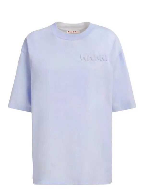Marni Logo Embossed T-shirt - Blue