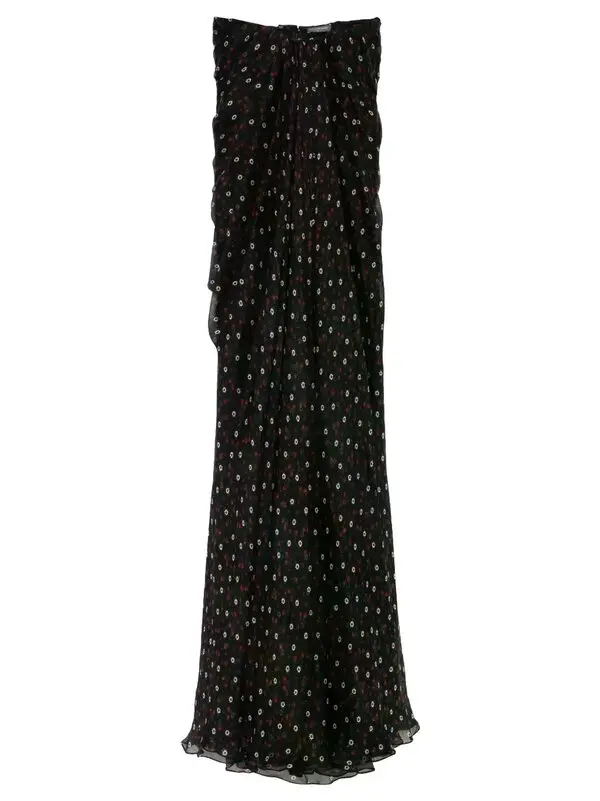 Alexander McQueen Strapless Silk Gown - Black