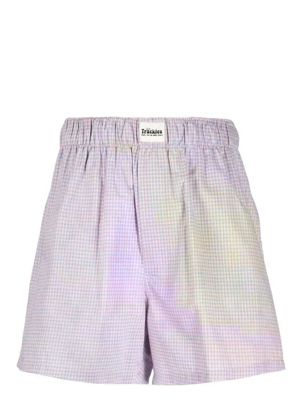 Natasha Zinko Gingham-check Pattern Shorts - Blue