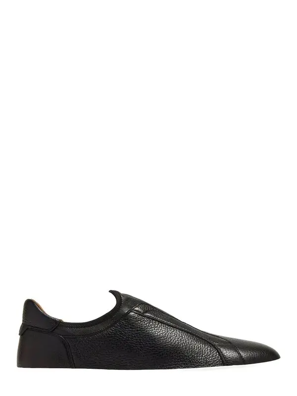 Magnanni Leve Leather Slip-on Sneakers - Black
