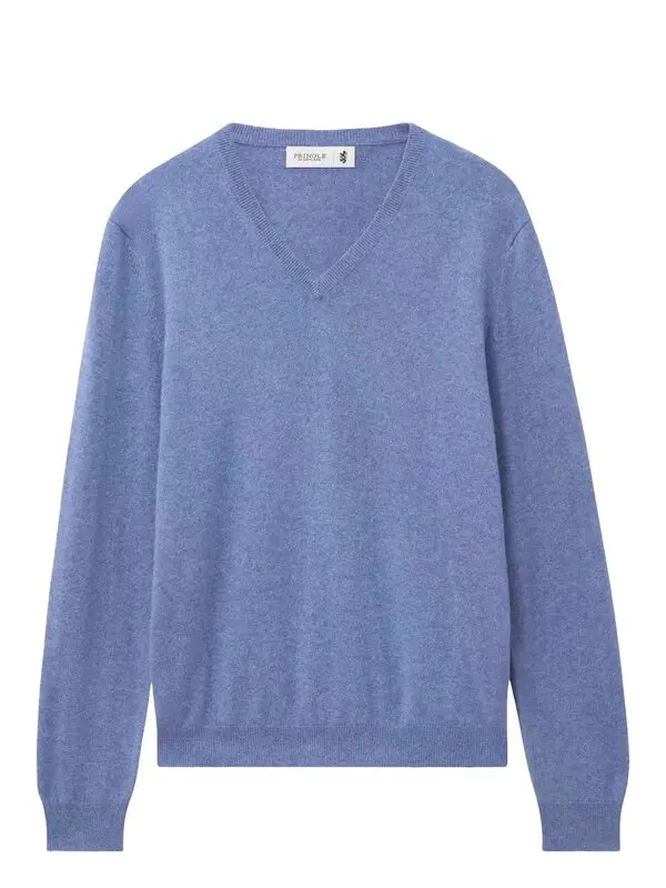 Pringle Of Scotland V-neck Cashmere Jumper - Blue
