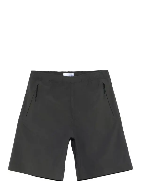 Stone Island Logo-embroidered Shorts - Grey