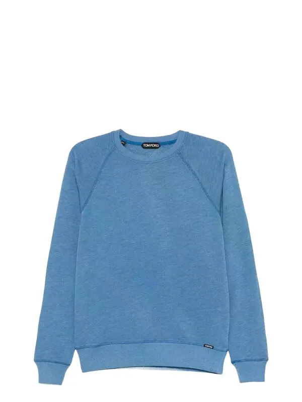 TOM FORD Logo-patch Sweatshirt - Blue