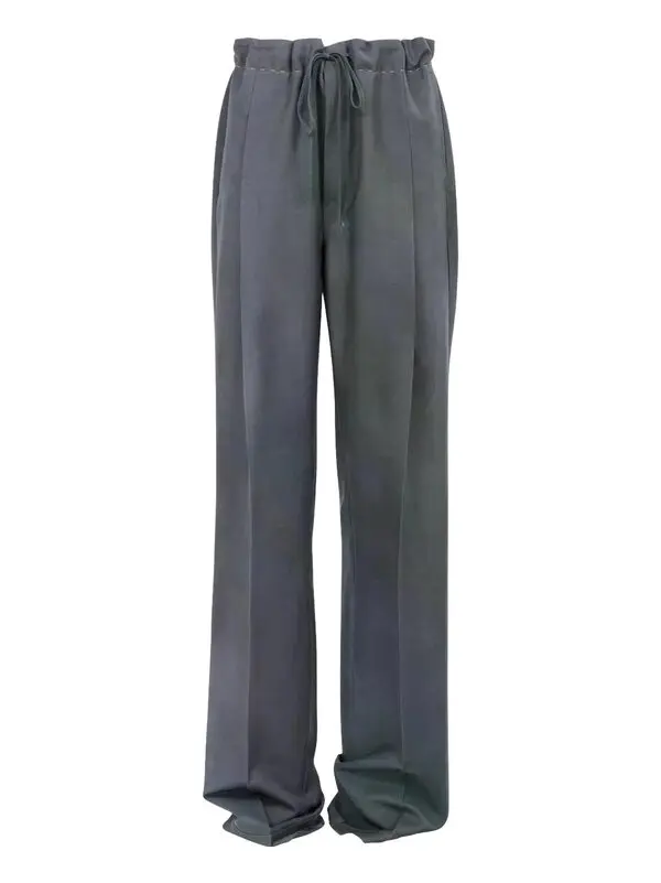 MAISON MARGIELA Moiré-effect Straight-leg Trousers - Grey