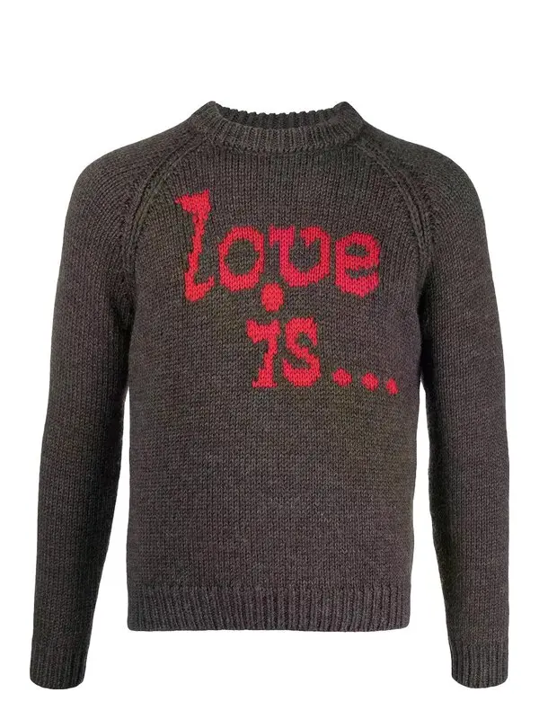 Dsquared2 Love Is... Embroidered Jumper - Brown