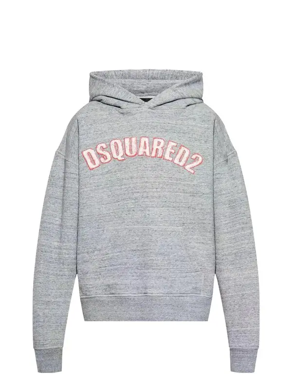Dsquared2 Logo-embroidered Hoodie - Grey