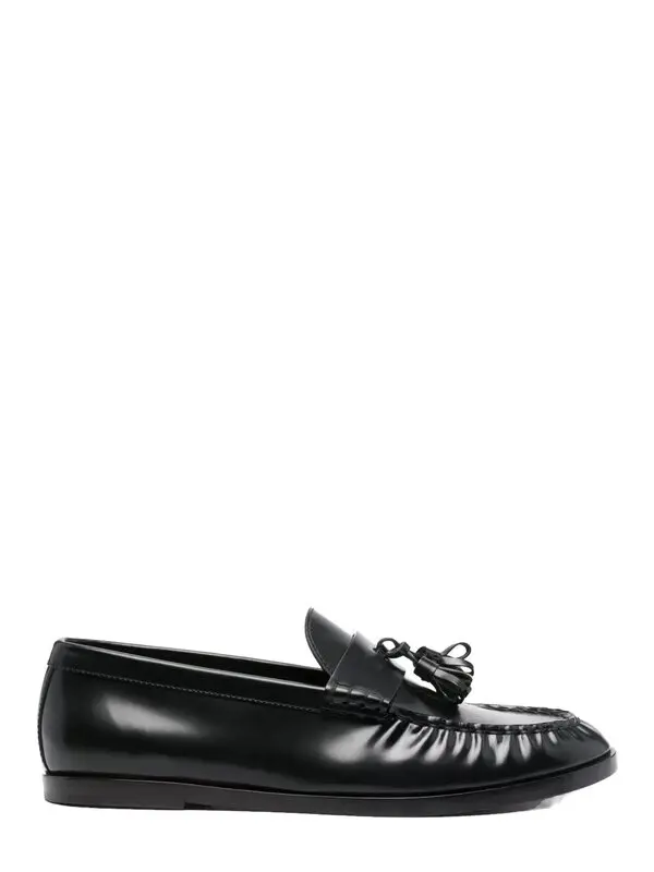 THE ROW Tassel-detail Leather Loafers - Black