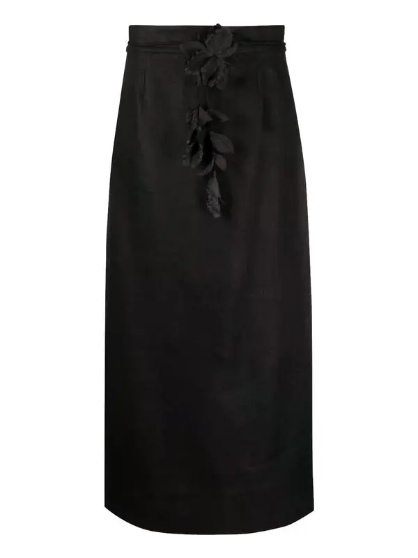 Zimmermann Luminosity Pencil Midi Skirt - Black