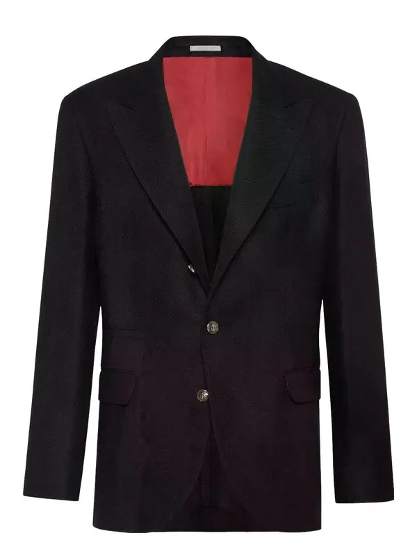 Brunello Cucinelli Peak-lapel Blazer - Black