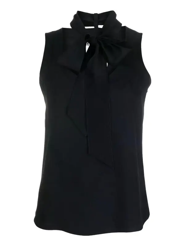 Moschino Bow-detail Sleeveless Blouse - Black