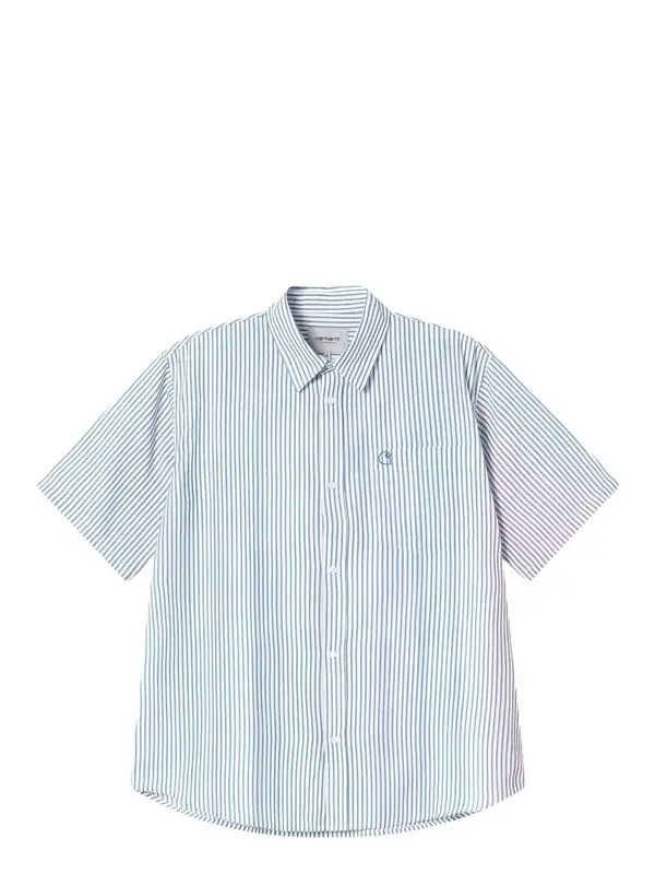 Carhartt Work In Progress Striped Cotton Shirt - Blue