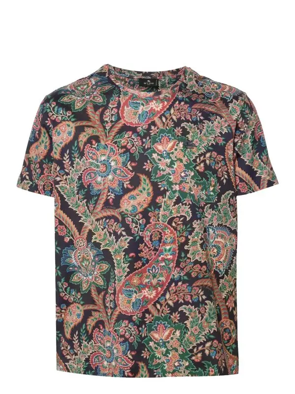 Etro Paisley-print T-shirt - Blue