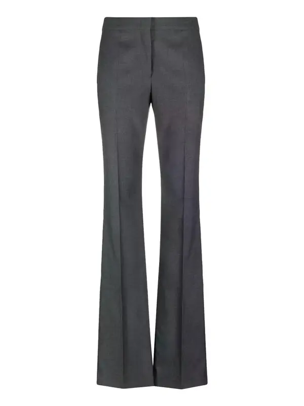 Moschino Straight Virgin Wool Tailored Trousers - Grey