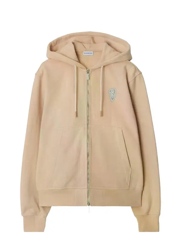 Burberry Equestrian Knight Cotton Hoodie - Neutrals