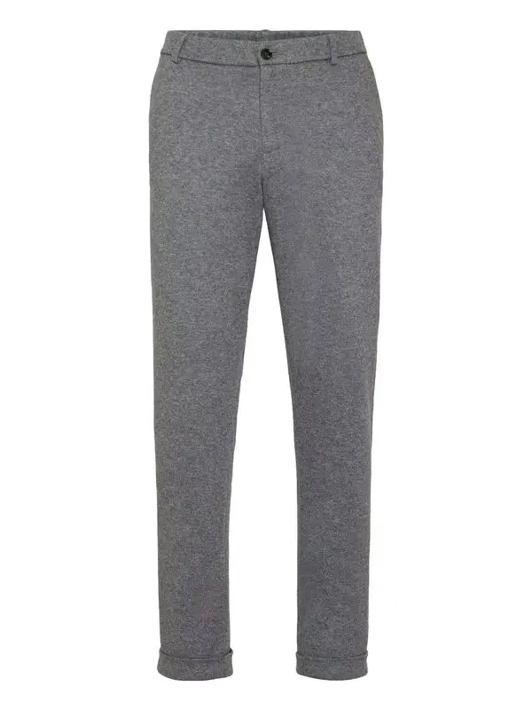 BILLIONAIRE Wool-silk Tapered Trousers - Grey