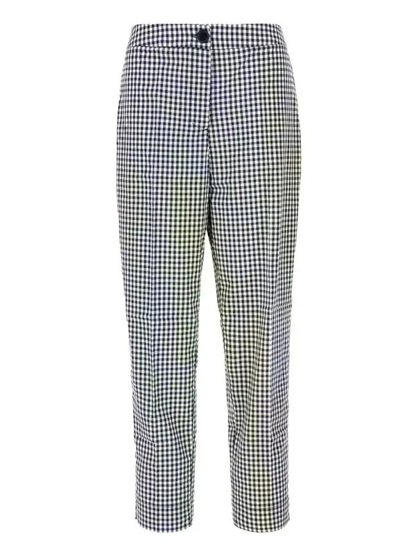 MY DREAM Checked Trousers - Black