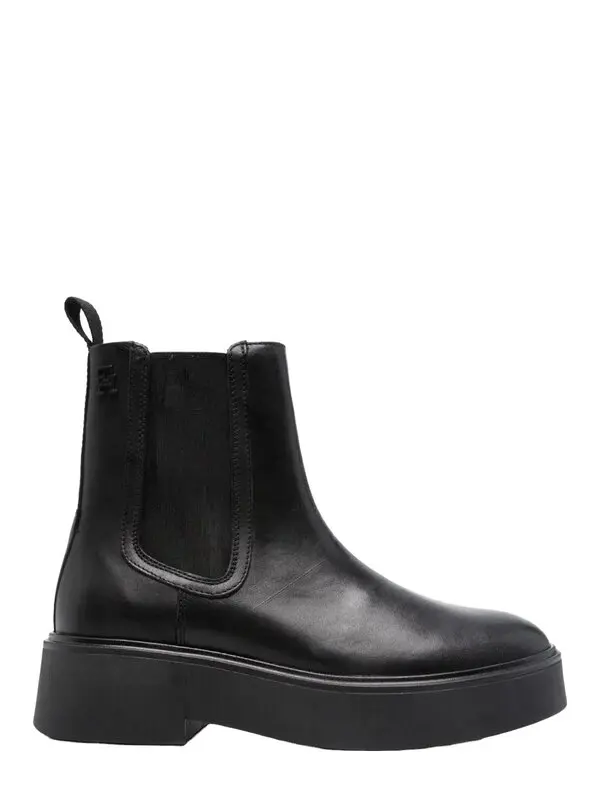 Tommy Hilfiger Leather Boots - Black