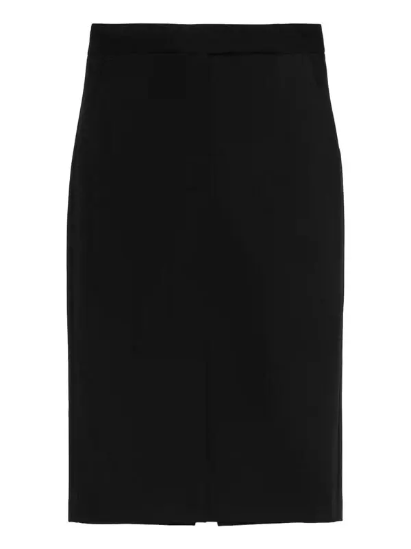 BLANCA VITA Twill Midi Skirt - Black
