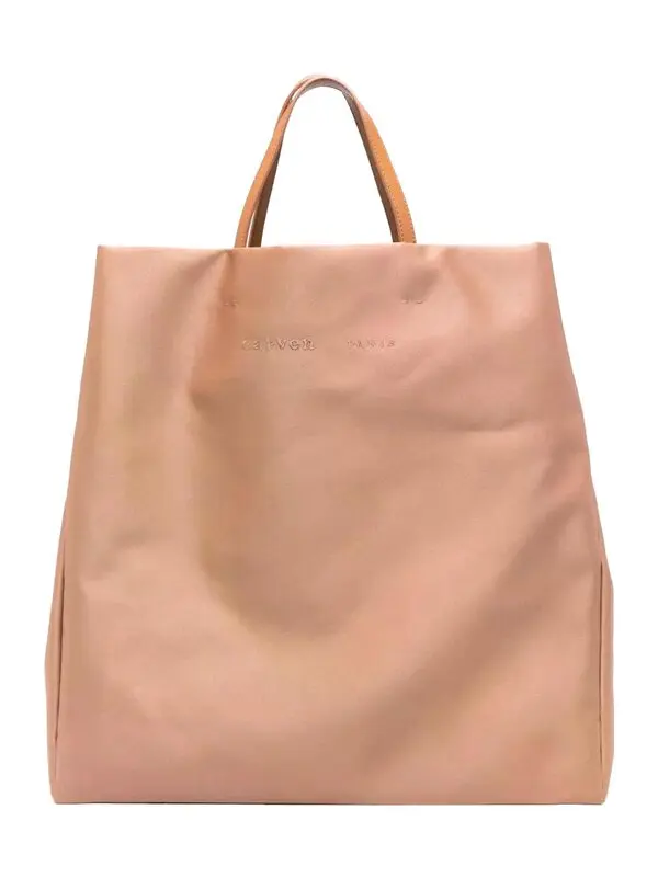Carven Open Top Tote Bag - Brown
