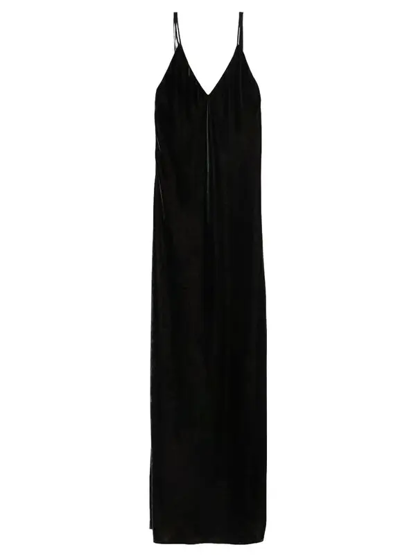 BLANCA VITA Velvet Long Dress - Grey