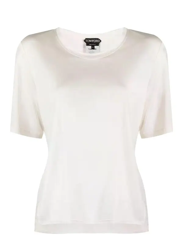 TOM FORD Side-slit T-shirt - Neutrals