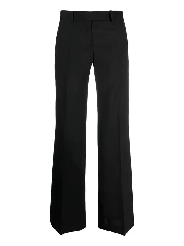 QUIRA Mid-rise Wide-leg Tailored Trousers - Black