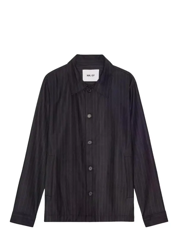 Nn07 Zander Shirt Jacket - Blue