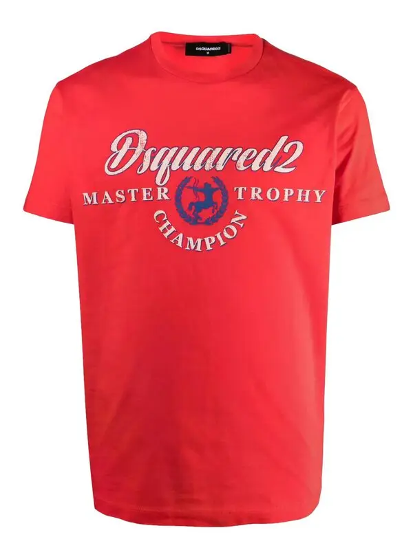 Dsquared2 Logo-print Cotton T-shirt - Red