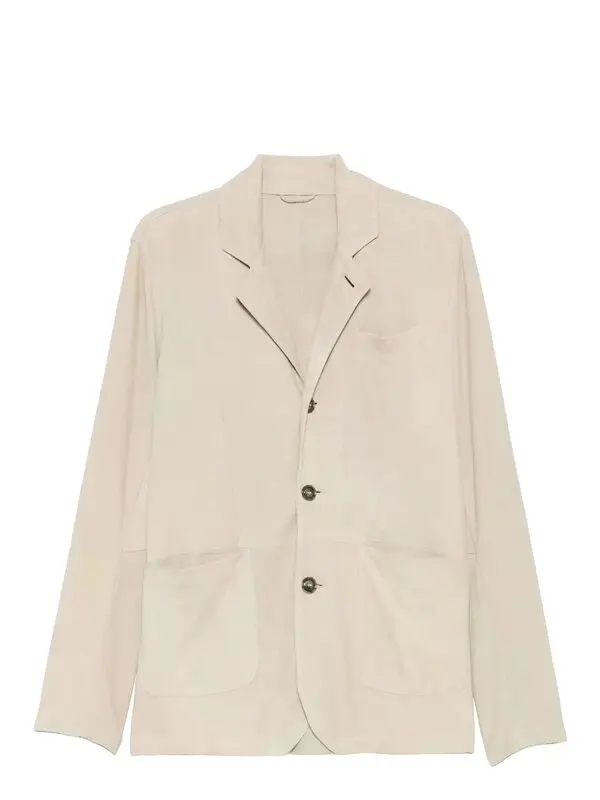 BARBA NAPOLI Dallas Suede Blazer - Neutrals