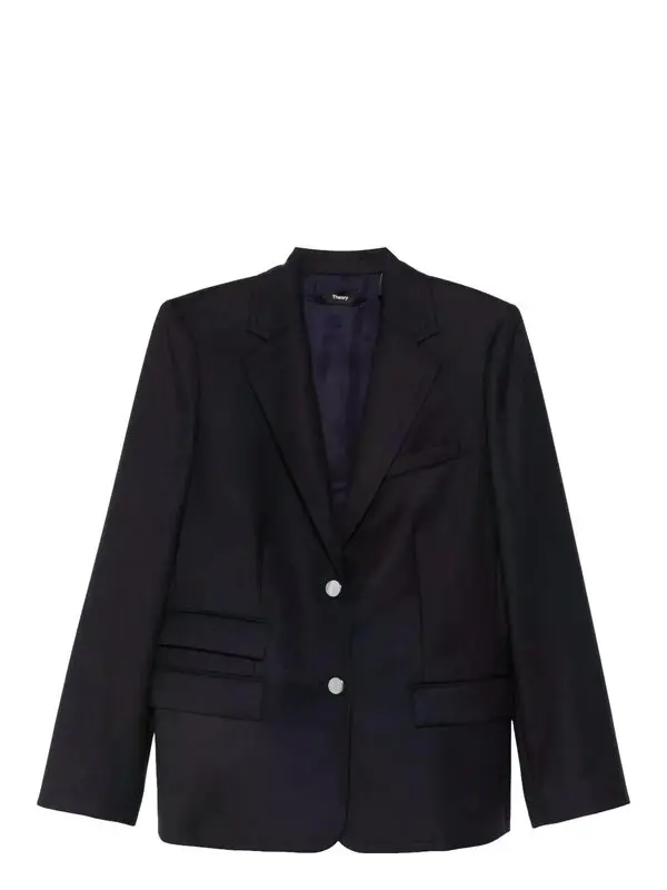 Theory Flannel Blazer - Blue