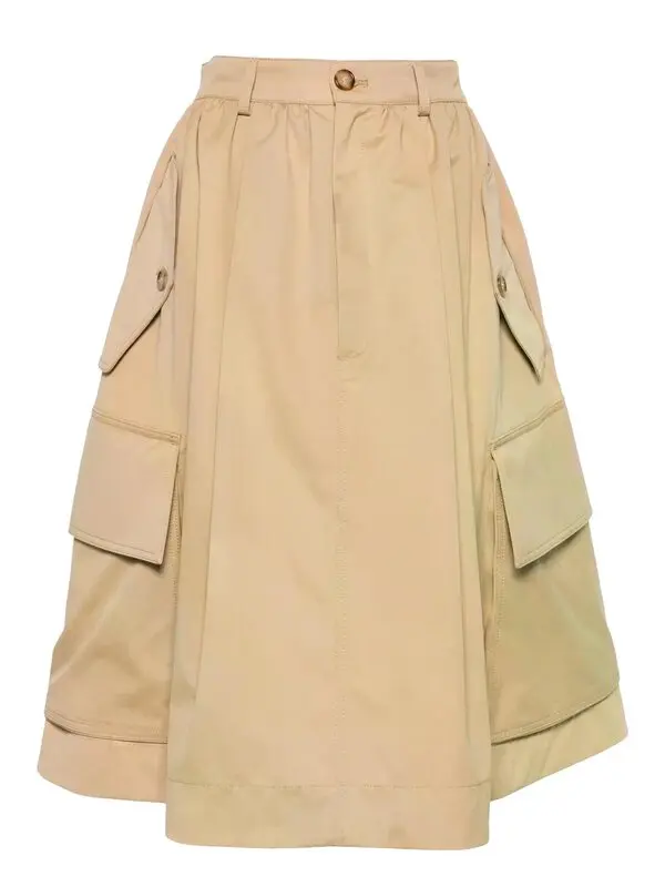 Moschino Cotton Cargo Skirt - Neutrals