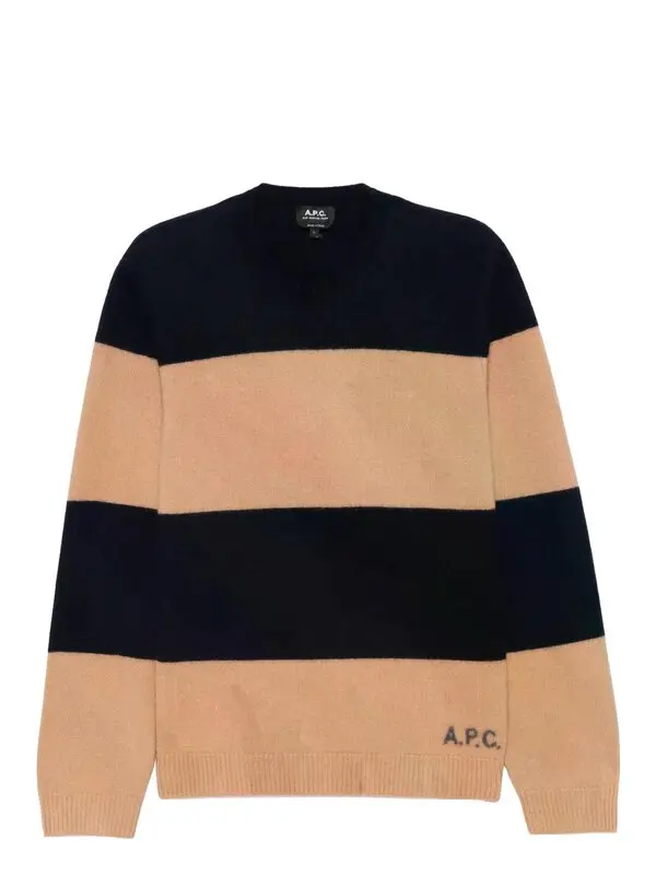 A.p.c. Edward Knitted Virgin Wool Jumper - Blue