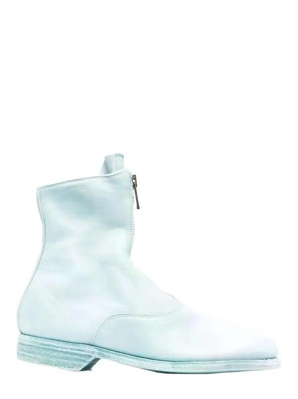 Guidi Leather Zipped Boots - Blue