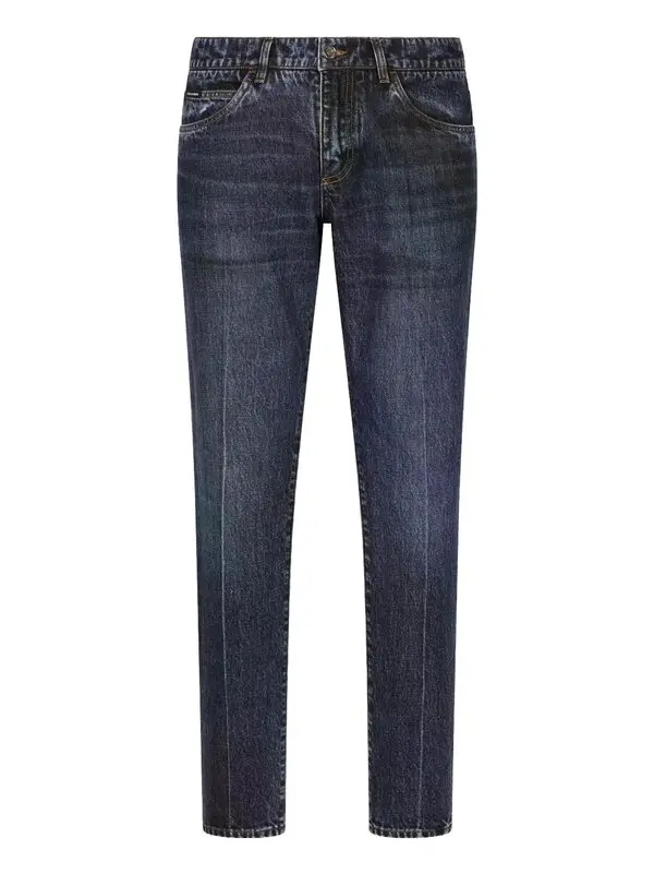 Dolce & Gabbana Mid-rise Slim-cut Jeans - Blue