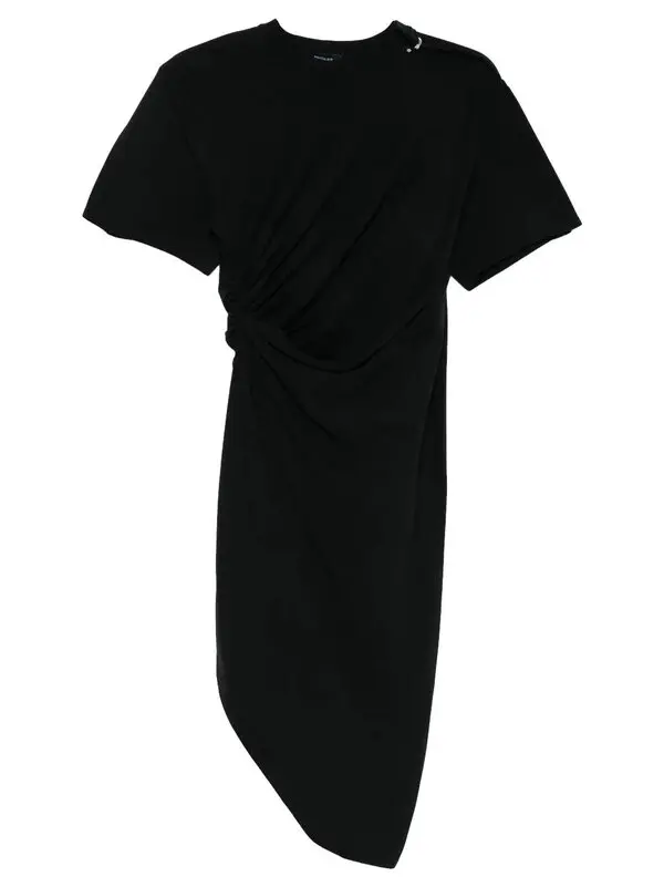 MUGLER Piercing-detail Midi Dress - Black