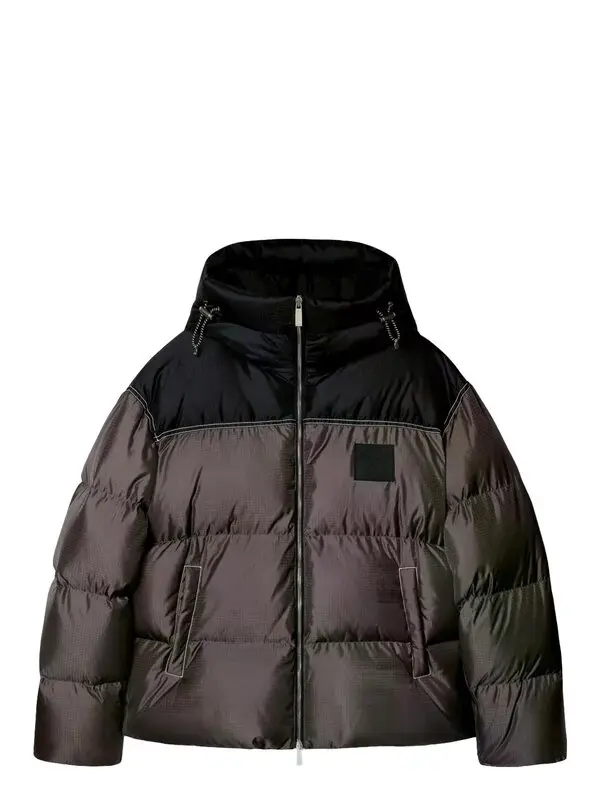 Off-White Logo-patch Puffer Jacket - Black