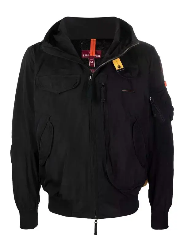 PARAJUMPERS Logo-patch Hooded Jacket - Black