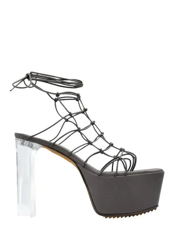 Rick Owens Web Platform Heeled Sandals - Grey
