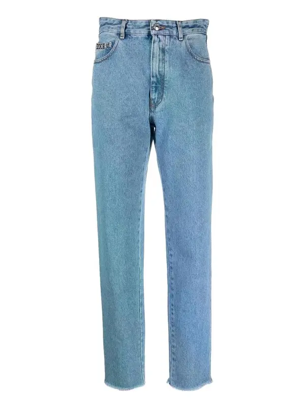 Gcds Crystal-embellished Straight Leg Jeans - Blue
