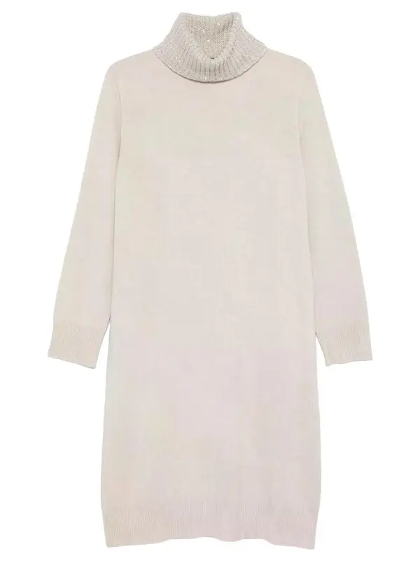 Fabiana Filippi Sequin-collar Midi Dress - Neutrals