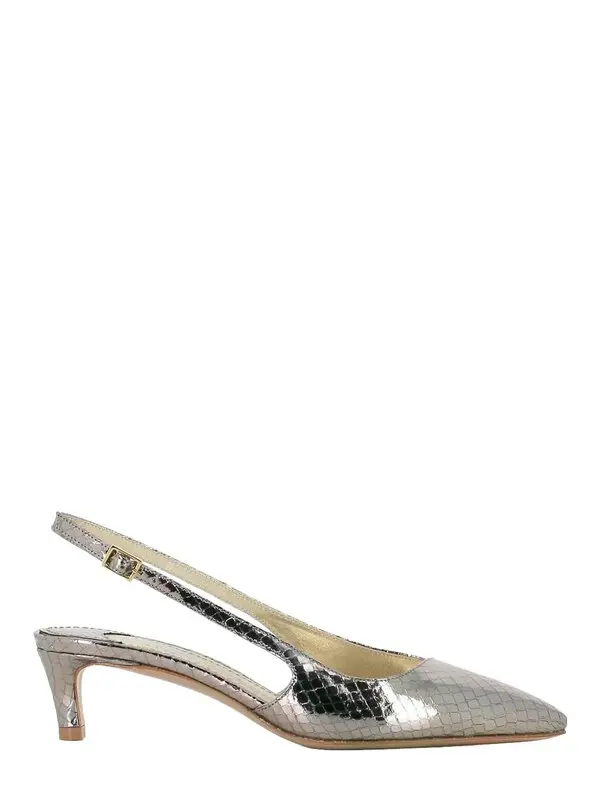ANTONIO BARBATO MAESTRI VENEZIANI Leather Slingback Pumps - Silver