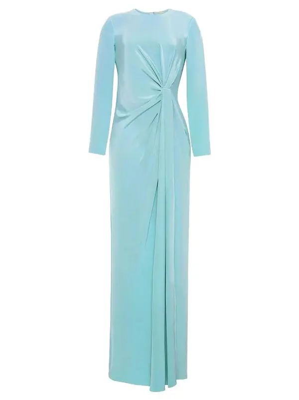 Adam Lippes Draped Silk Maxi Dress - Blue
